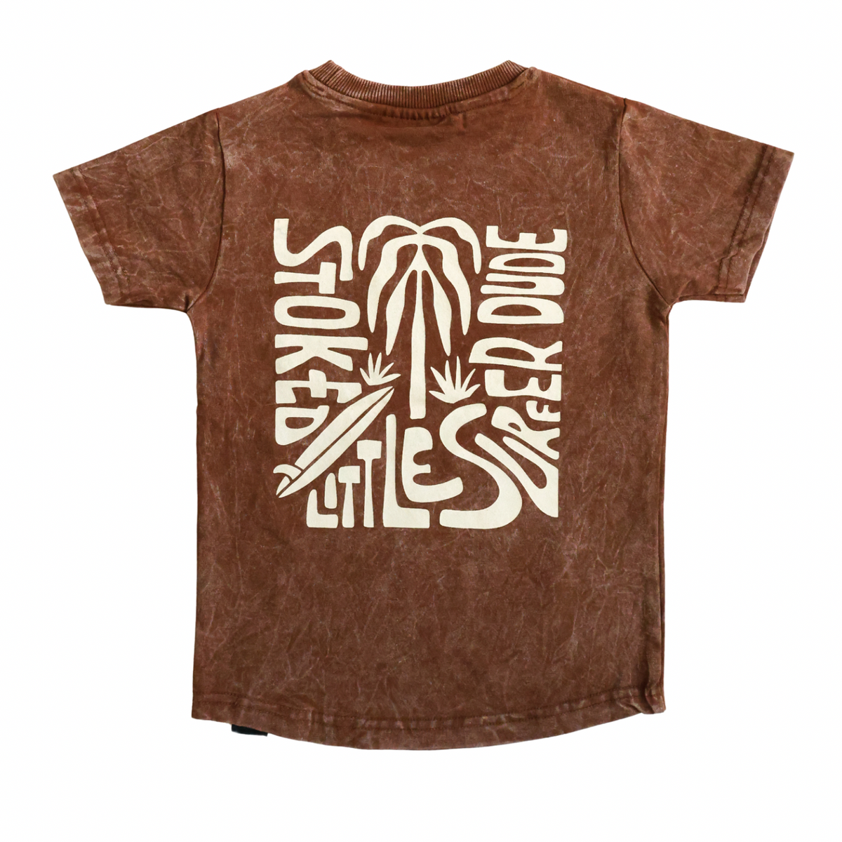 Brown Stoked Little Surfer Dude Logo T-Shirt – The Little Surfer Dude