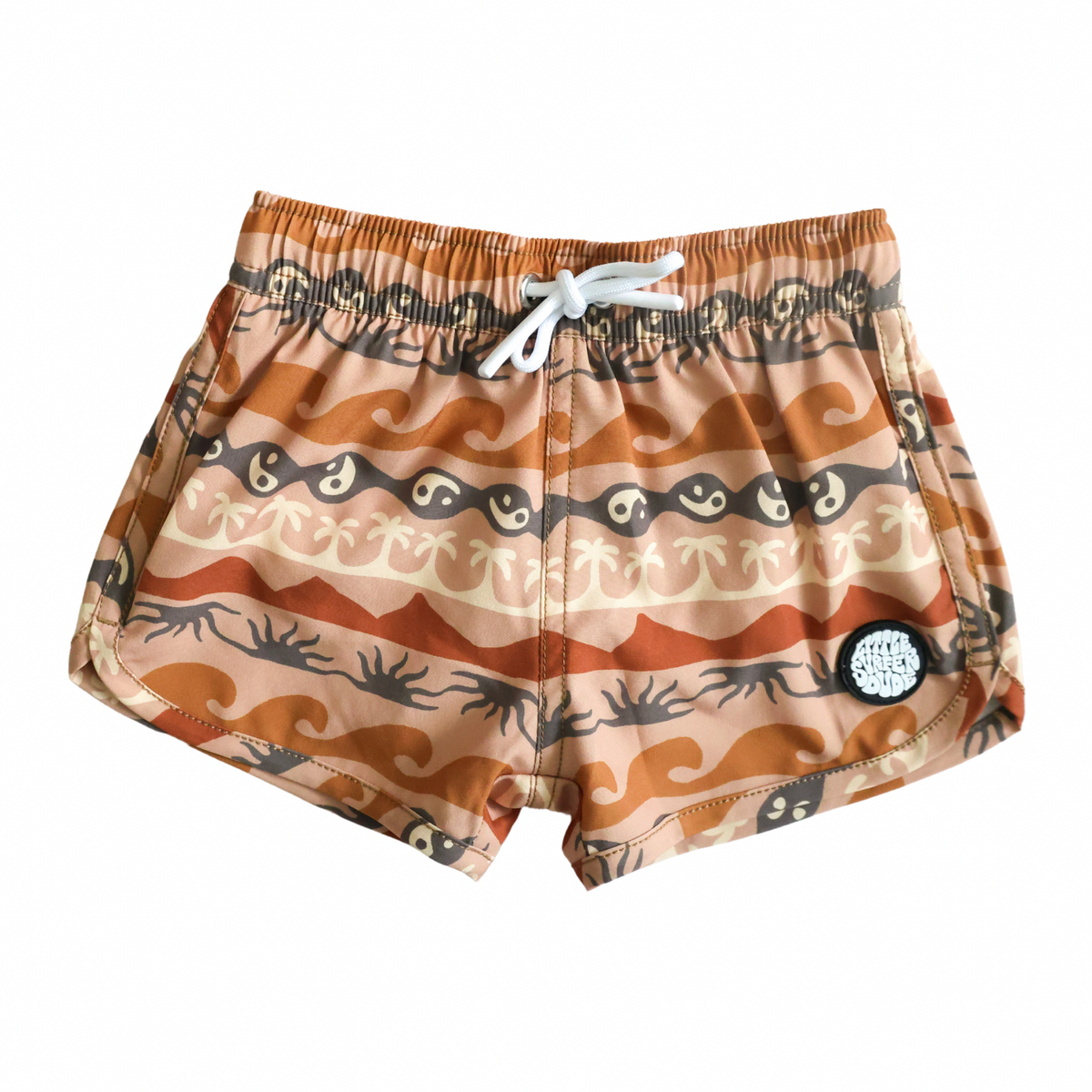 Brown Baja Tide Swim Trunks | Toddler & Baby – The Little Surfer Dude
