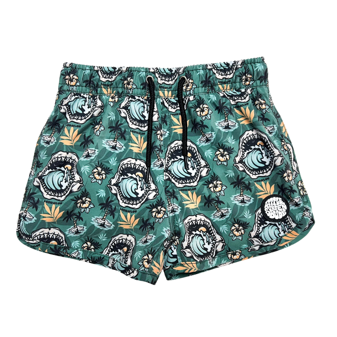 Shark Island Swim Trunks – The Little Surfer Dude