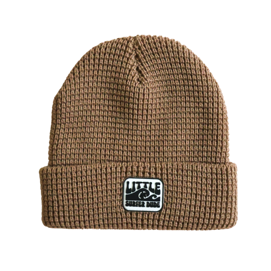 Brown Waffle Little Surfer Dude Beanie – The Little Surfer Dude